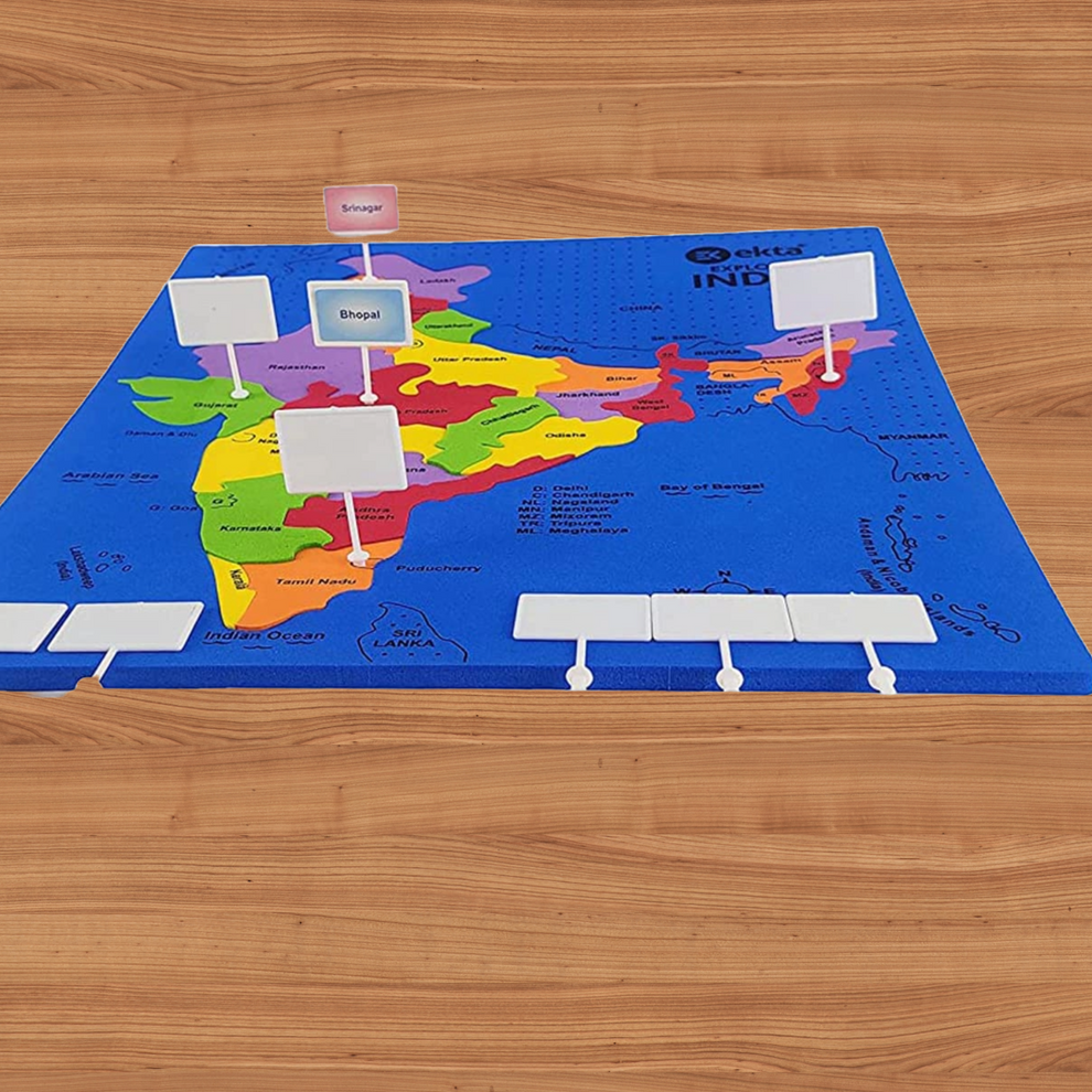 Explore India Map Puzzle | India Map with State Capitals – Sarvda